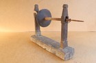Antique Early Primitive Wood Spinning Wheel Wool Yarn Threads Device ...