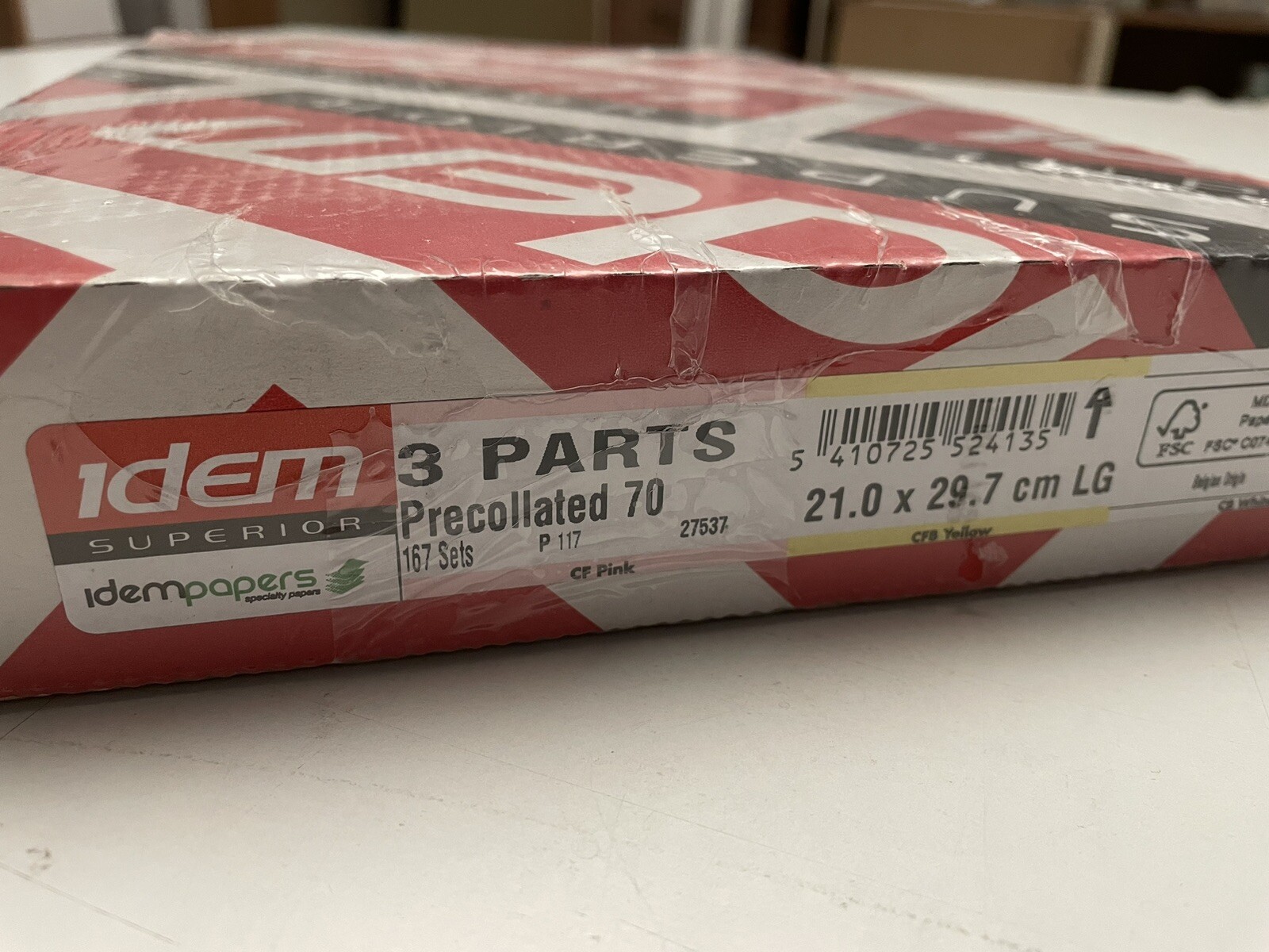 A4 3 Part NCR carbon less Paper triplicate white-yellow-pink x 167 sets ...