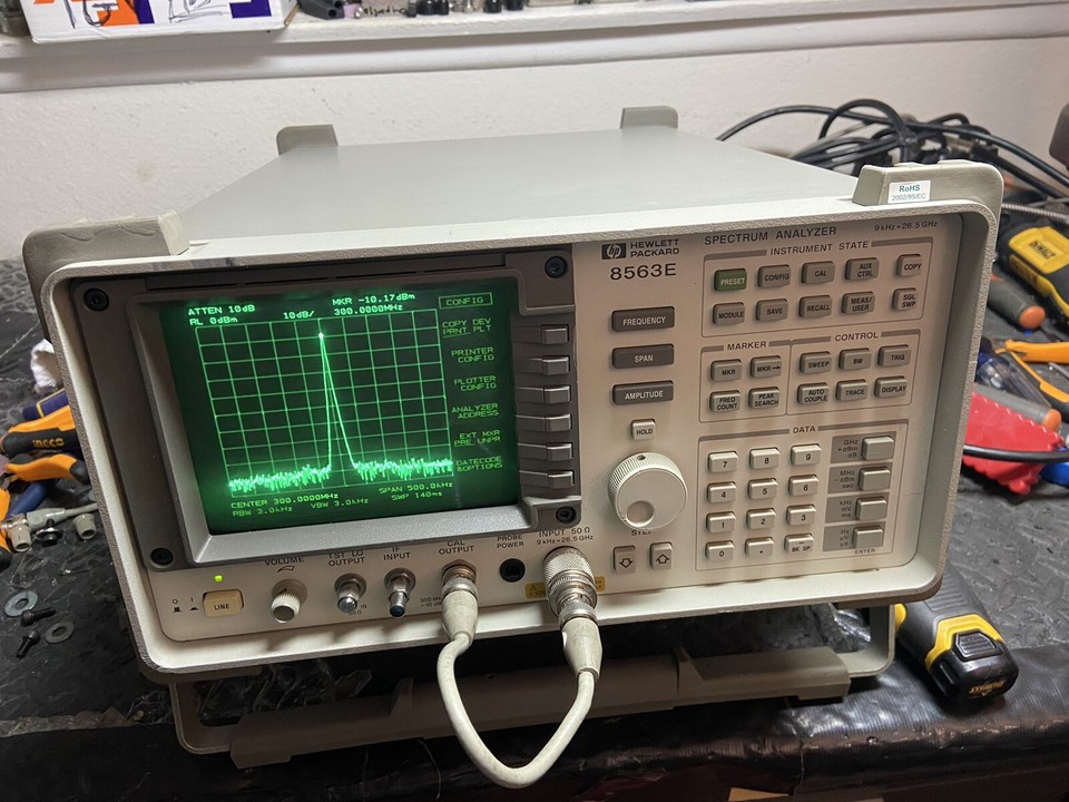 HP Agilent 8563E Spectrum Analyzer 10Hz-26.9/50Ghz Mixers Avail/opt 6,7 ...