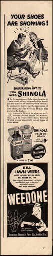 1943 Vintage ad SHINOLA shoe polish retro Art "Your shoes are showing ...