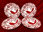 Pier 1 Red Bird Stoneware Set Of 4 Salad Plates 8 1/2" | eBay