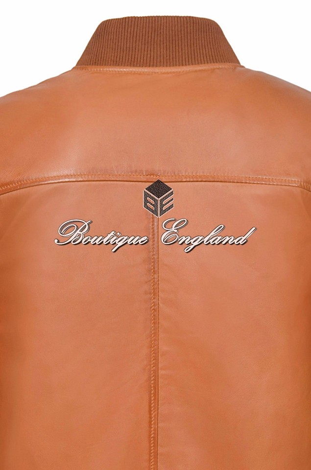 '70'S RETRO BOMBER' Men's Tan Cool Classic Soft Italian Nappa Leather ...