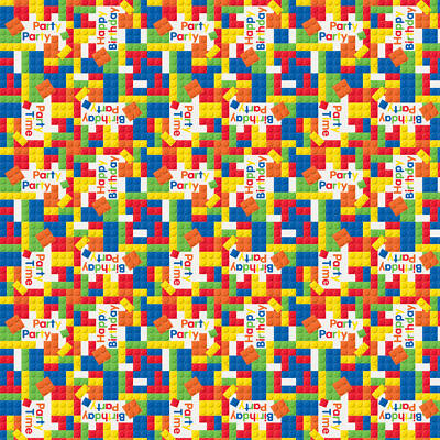 LEGOS BUILDING BLOCKS GIFT WRAP WRAPPING PAPER ROLL BIRTHDAY 30" X 5 ...