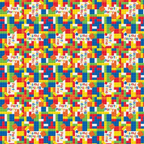 LEGOS BUILDING BLOCKS GIFT WRAP WRAPPING PAPER ROLL BIRTHDAY 30" X 5 ...