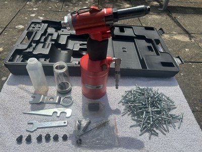 Monobolt Air Rivet Tool Kit (Cedrey) + 100 Mono Bolt Rivets (6.4mm x ...