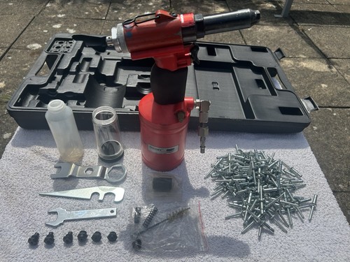 Monobolt Air Rivet Tool Kit (Cedrey) + 100 Mono Bolt Rivets (6.4mm x ...