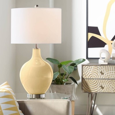 Color Plus Ovo 28 1/2" High White Shade Humble Gold Table Lamp | eBay