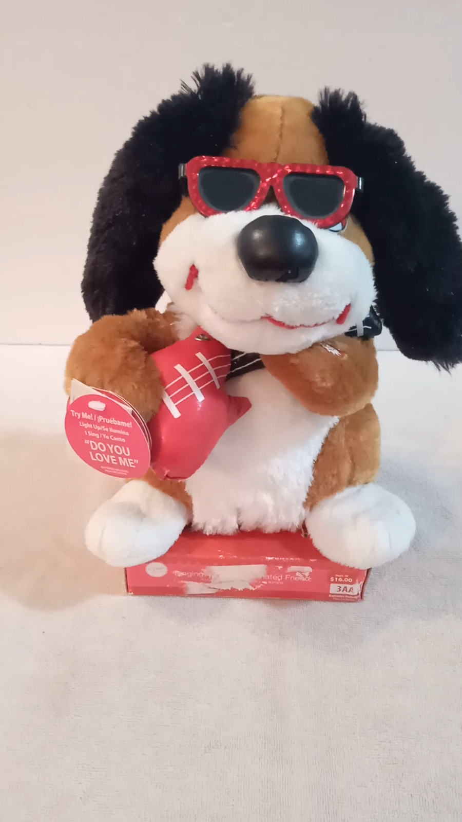 Dan Dee Valentine plush light-up singing dancing animated plush Dog NWT ...