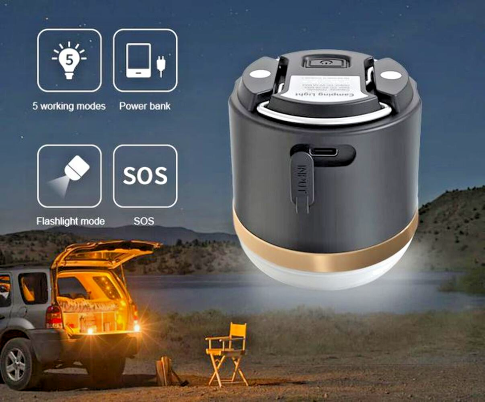 QTY 2 EcoFlow Camping Light Portable LED Table Lamp 3W Magnetic ...