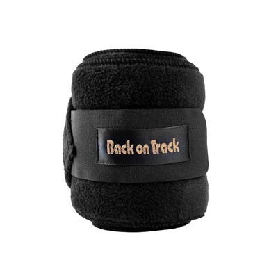 Back on Track Fleece Polo Leg Wraps for Horses, Black, Pair of Wraps ...