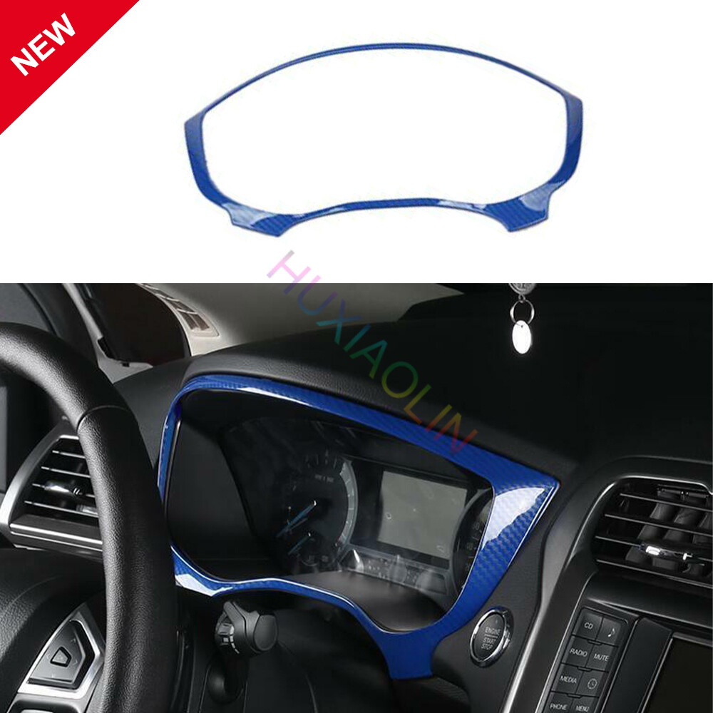 For Ford Mondeo Fusion 2013-2020 Blue Carbon Fiber Instrument Panel ...