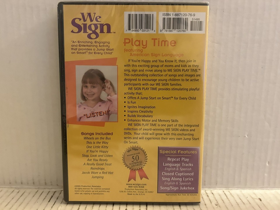 We Sign Play Time SIGN & SING-ALONG DVD (2005) Production Associates ...