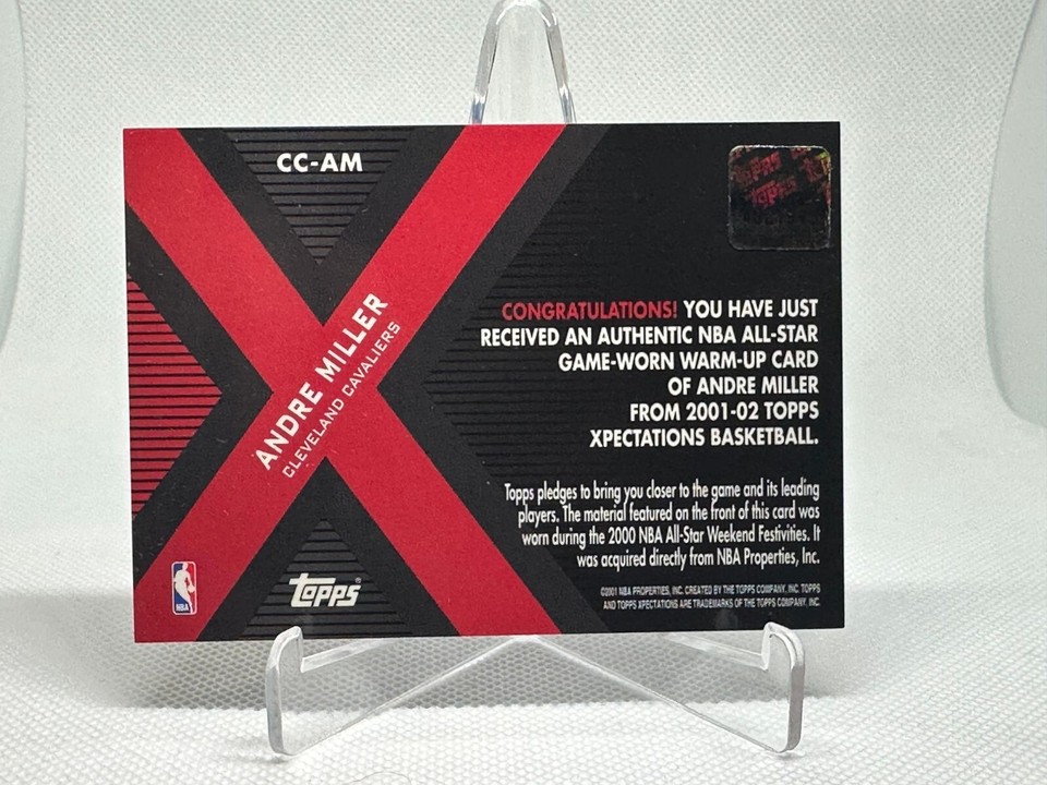 Andre Miller 2001 Topps Xpectations All-Star Game-Worn #CC-AM Cavaliers ...