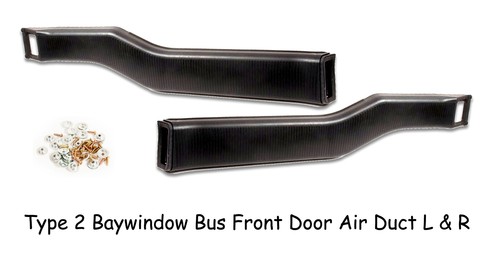 VW TYPE 2 BUS 1969-1976 FRONT DOOR AIR DUCTS & HARDWARE KOMBI MICROBUS ...