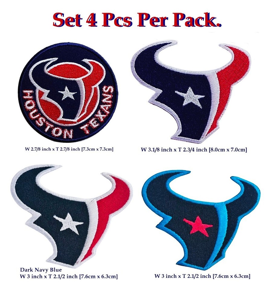 Houston Texans 🏈 NFL Patches logo iron,sewing On Decorate clothing and ...
