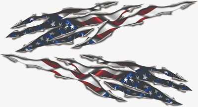 USA America Flag rip Car Truck Trailer Graphics Decals Stickers Wrap 50 ...