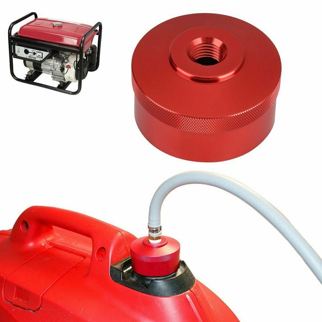 Extended Run Fuel Gas Cap Red For Honda Generator EU2000i EU2200i 1/4 ...