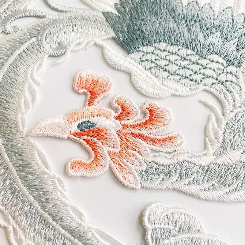 Flower Phoenix Patches Applique Embroidery Trim Sew on Clothing ...