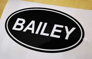 Bailey Oval Caravan Name Sticker Decal x 2 Choice of colours | eBay