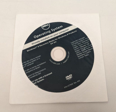 Dell Windows 8 64 Bit SEALED Reinstallation DVD Dell P/N 0CY2KJ | eBay