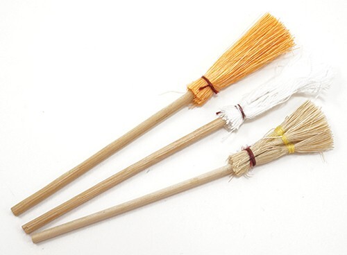 Dollhouse Miniatures 1:12 Scale Brooms & Mop Set, 3 Piece #IM66070 | eBay
