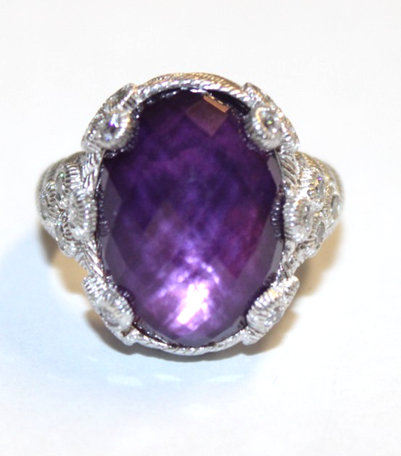 UNIQUE STERLING SILVER JUDITH RIPKA CUBIC ZIRCON & DOUBLET RING | eBay