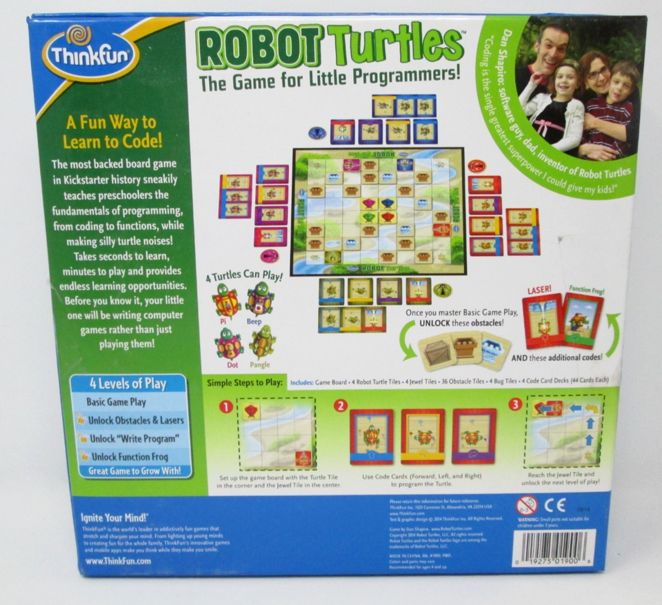 Robot Turtles Game Think Fun Basic Coding Concepts For Preschoolers | eBay