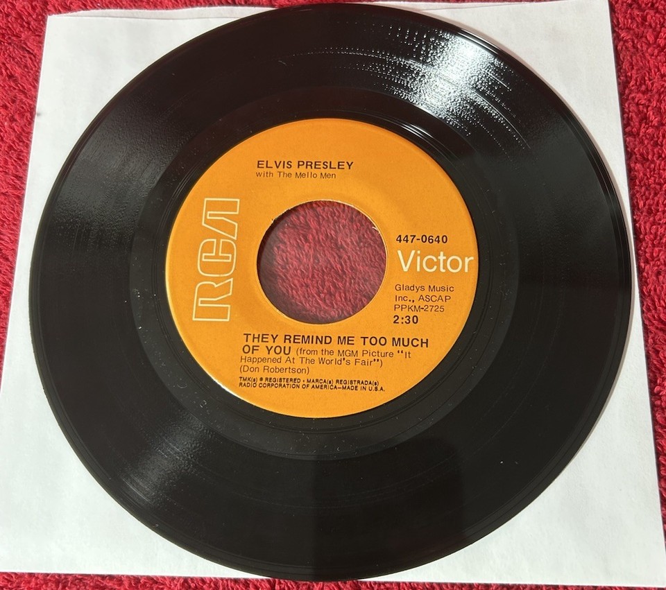 Elvis Presley 1969 45 One Broken Heart for Sale 47-0640 Orange label ...