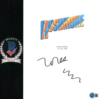 Wes Anderson Signed Autograph Rushmore Full Movie Script Screenplay BAS ...