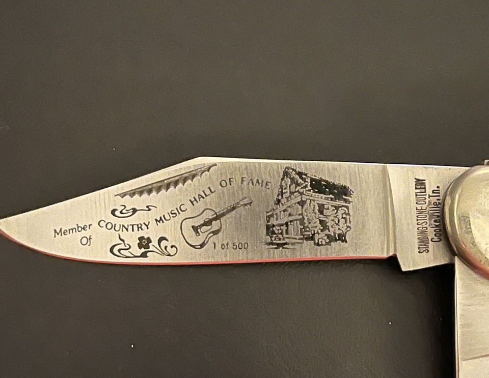 Smoking Stone Cutlery Vintage Lester Flatt 1 of 500 Commemorative Knife ...