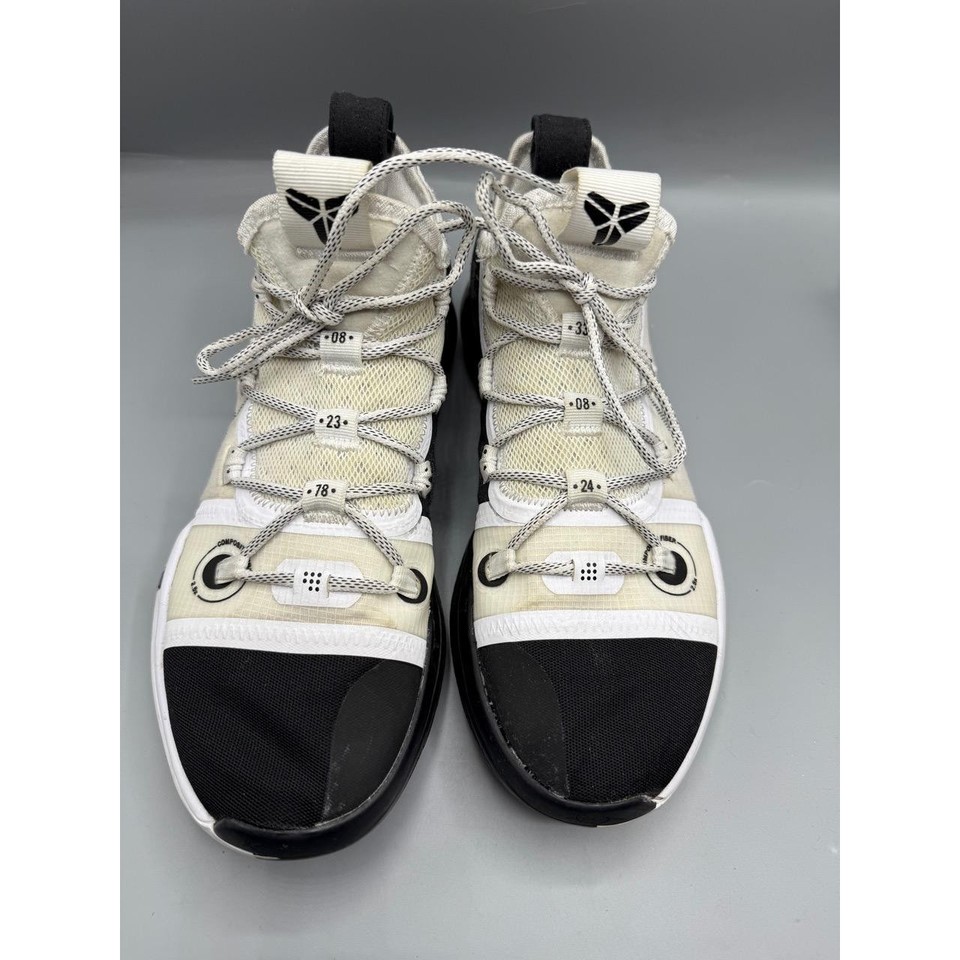 Nike Kobe AD Exodus Black Toe Basketball Shoes size 8 white used men's ...
