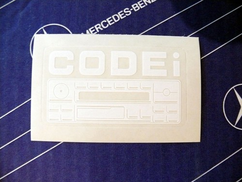 Genuine Mercedes sticker "Radio Code" for W124 W126 W201 W202 and W140 ...
