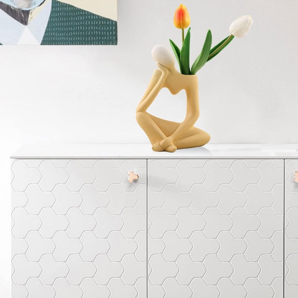 Ceramic Vase Small Plant Pot Table Decoration Desk Home for Decor Gift ...