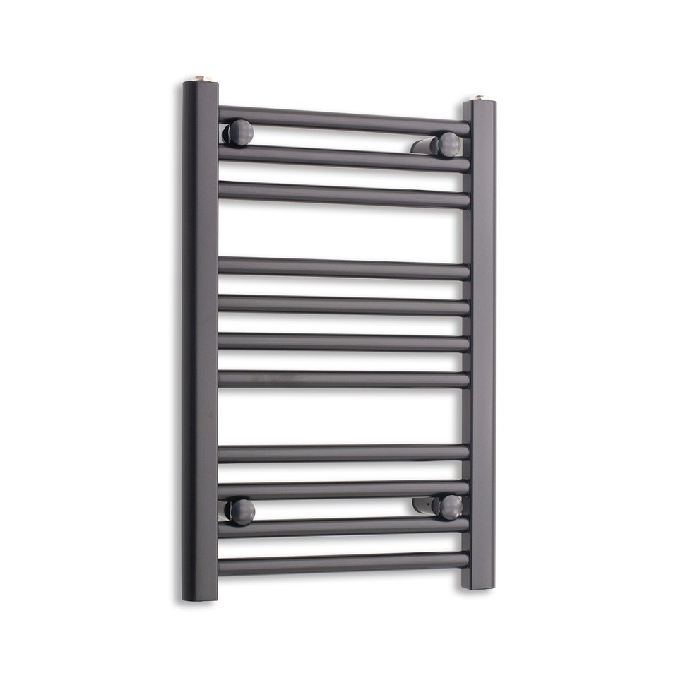 400 mm Wide Matt Black Heated Towel Rail Radiator Designer Bathroom Rad ...