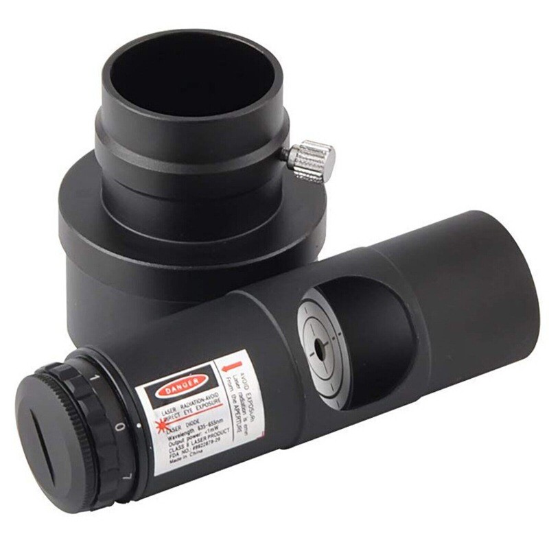 Red laser collimator includes removable 2" adapter for reflector ...