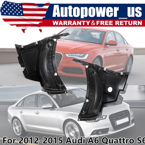 2 Pcs Splash Shield Front RH & LH Front Section For 2011-2014 Audi A6 ...