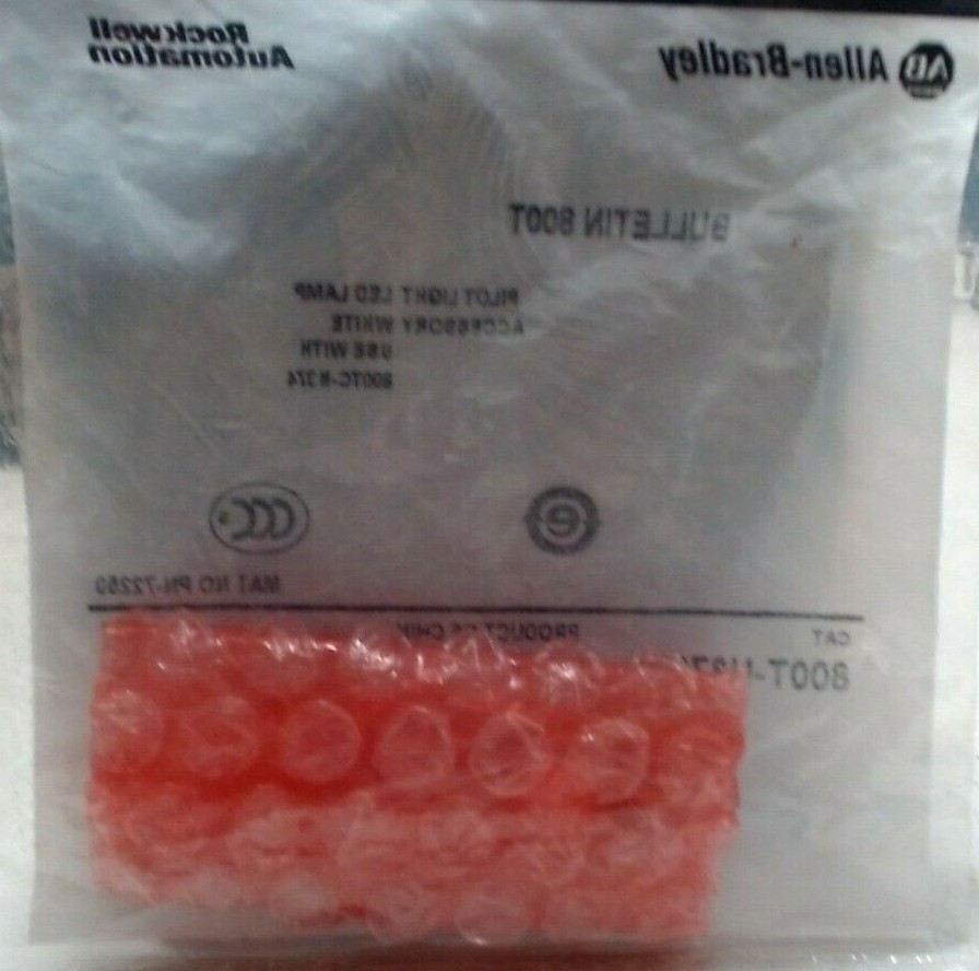 AB ROCKWELL 800T-N376W MINI LED LAMP INDICATOR 3V WHITE 30MM PUSH ...