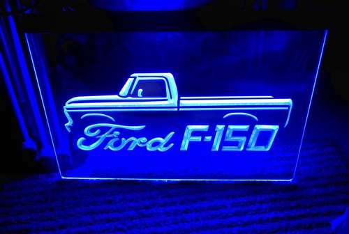 FORD F150 TRUCK LED NEON BLUE LIGHT SIGN 8x12 | eBay