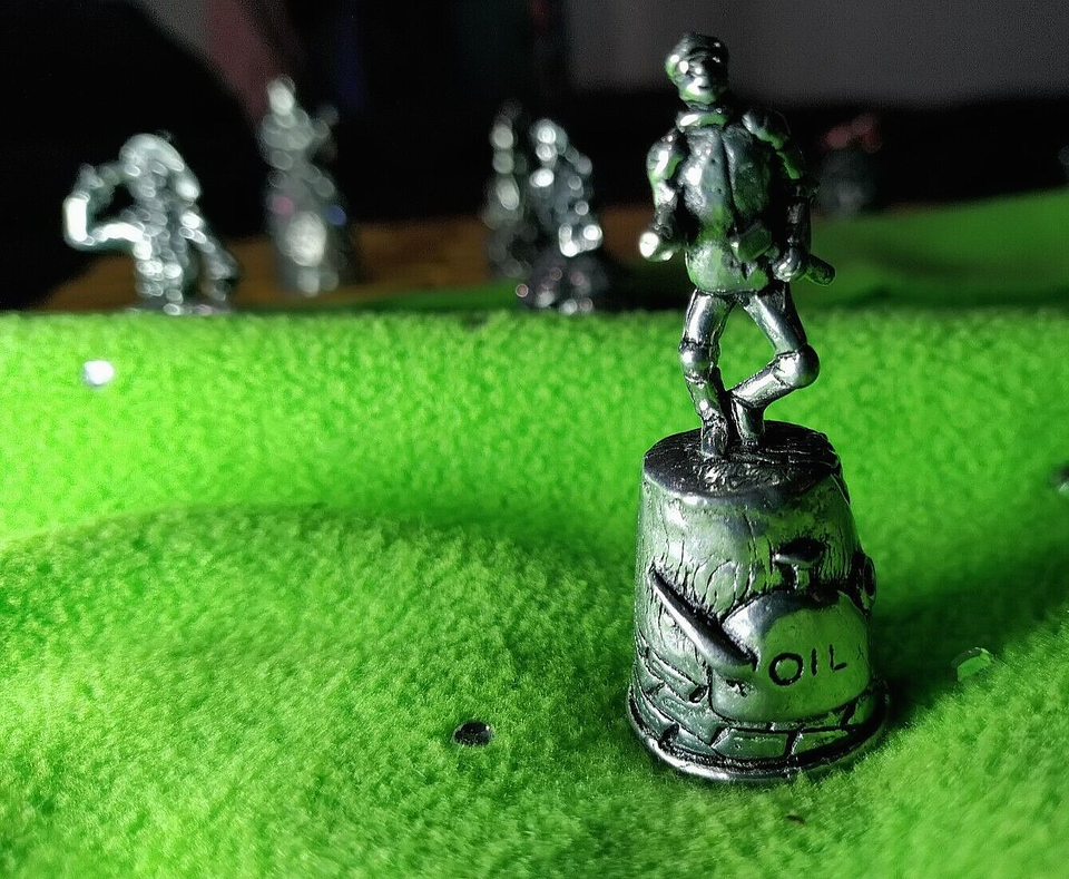 WIZARD OF OZ PEWTER (12) THIMBLES DOROTHY GLINDA TOTO WITCH RARE ...