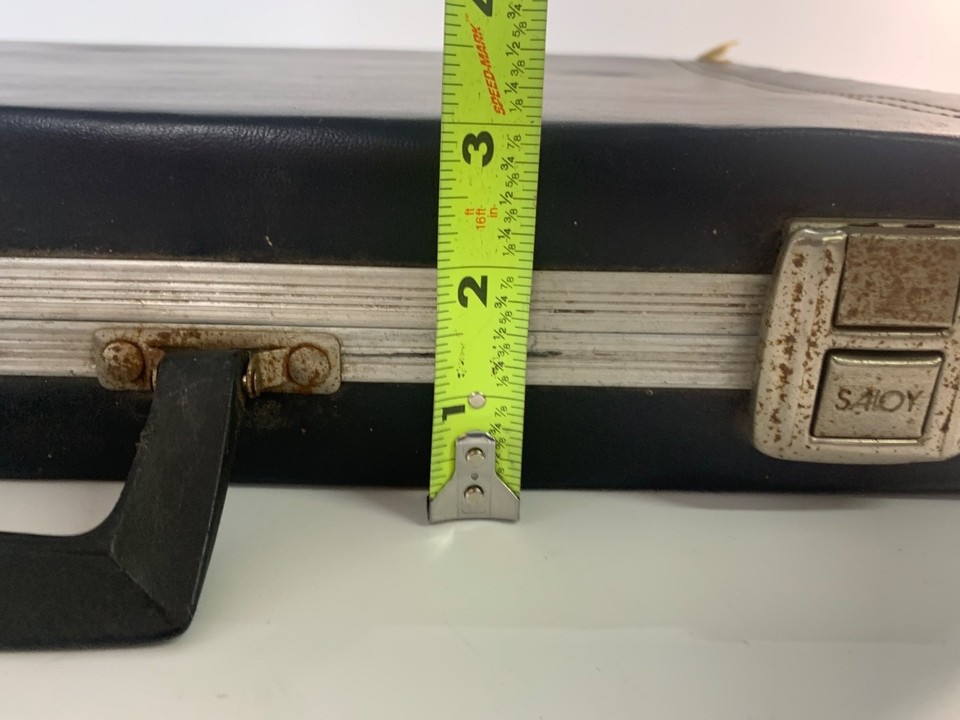 Vintage 60 Cassette Tape Storage Brief Carry Case 18.75" x 13.5" x 3 ...