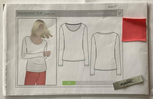 Style Arc Sewing Pattern UNCUT Susan Knit Top (Aus.10) Bust 92cm/36 ...