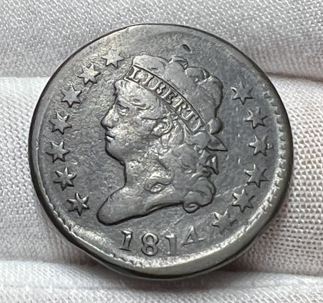1814 Plain 4 Classic Head Large Cent receive coin pictured see ...