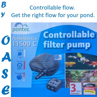 OASE Pontec controllable variable, koi, waterfall, pond filter pump ...