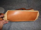 FOSSIL WOVEN STRAW & LEATHER TOTE SHOULDER BAG PURSE #76082 TAN & BROWN ...
