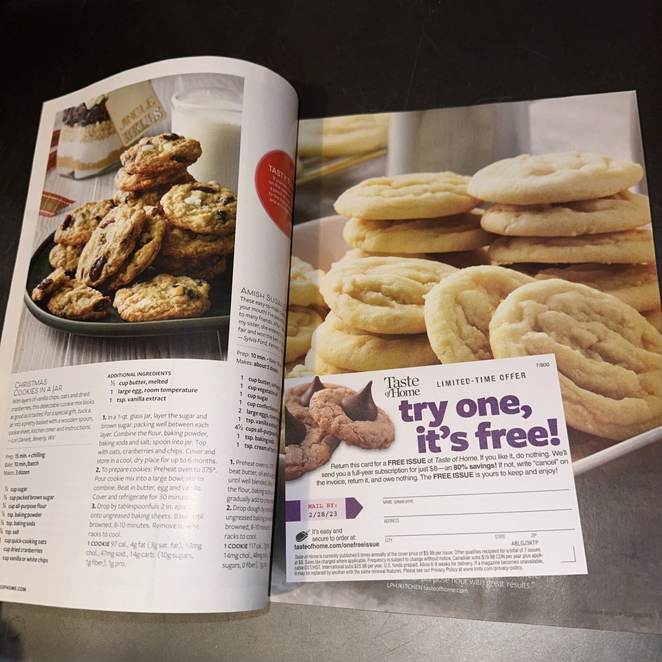 Taste of Home Holiday Cookies Magazine - December 2022 TOH Aqua Edition ...