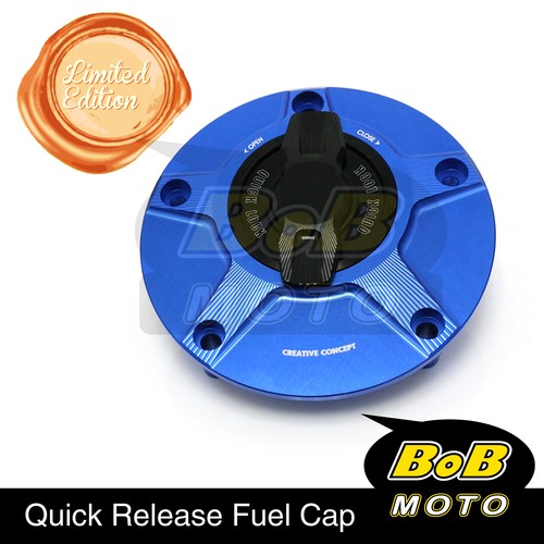 For Yamaha YZF R3 15 16 17 18 19 Billet Blue Quick Lock Keyless Fuel ...