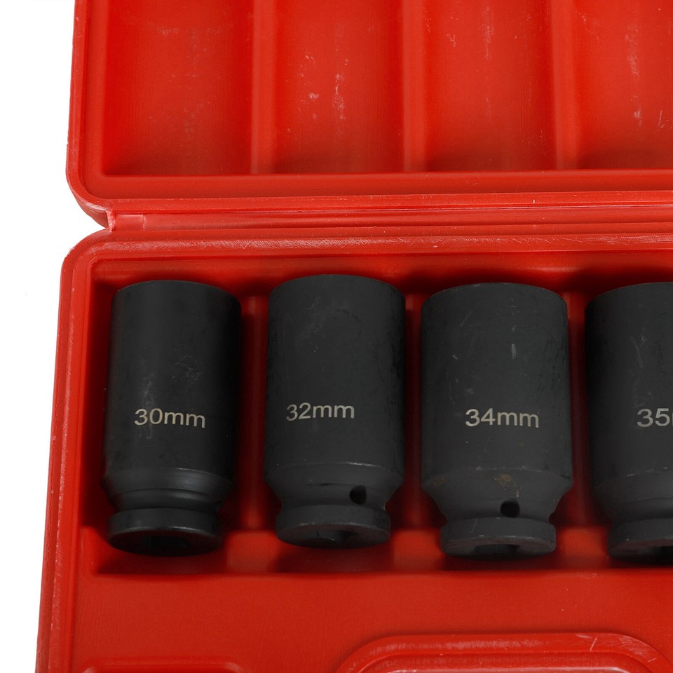 1/2'' Drive 12 POINT 5pcs Deep Spindle Axle Nut Socket Set 30 32 34 35 ...
