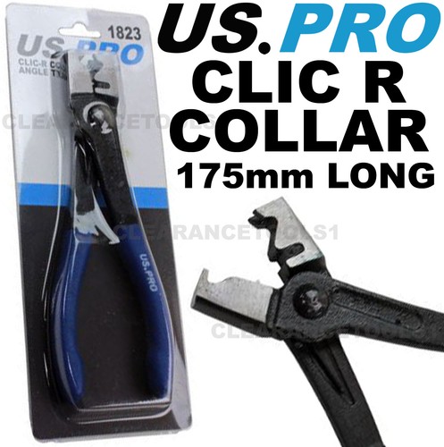 US PRO CLIC-R & CLIC Collar Hose Clip Pliers - Angle Type 1823 CV Angle ...