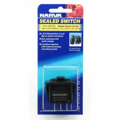 NEW NARVA SEALED ROCKER SWITCH BLUE - PART 63251BL - FREE AU POST ...