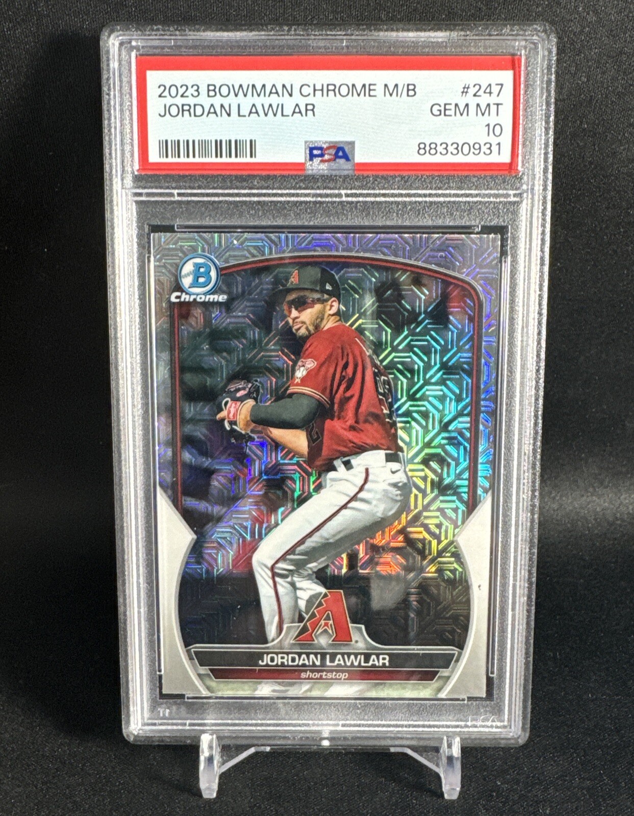 2023 Bowman Chrome Mega Box #BCP-247 Jordan Lawler Mojo Chrome PSA 10 ...